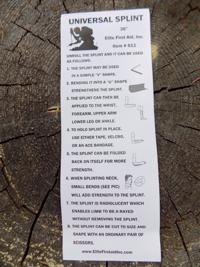 Universal Splint - IFAK refill - Wilderness Survival Systems